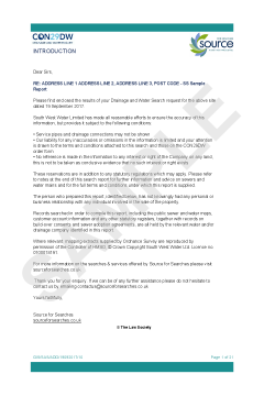 CON29DW South West Water from OneSearch Direct