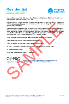 CON29DW Thames Water from OneSearch Direct