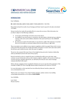 CON29DW Wessex Water - Commercial from OneSearch Direct